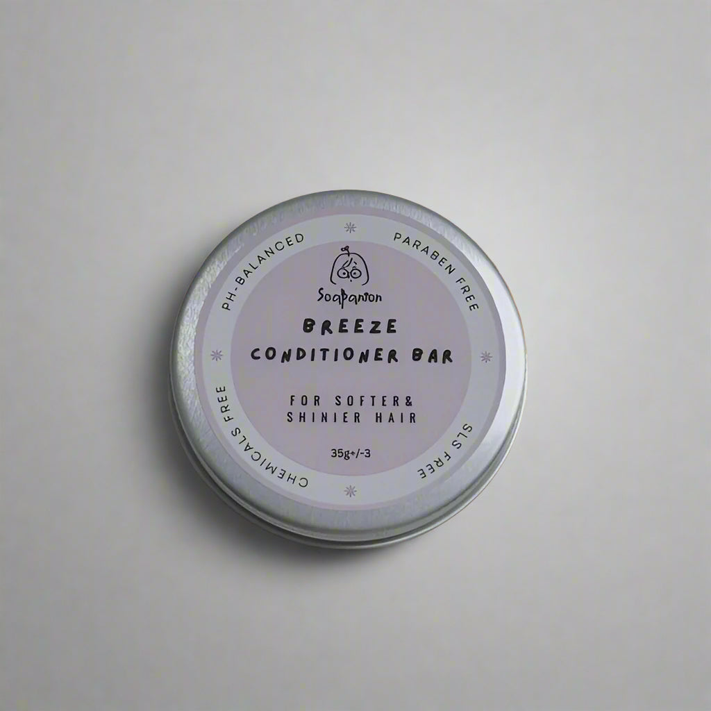 35g BREEZE - Detangling Conditioner Bar with travel tin – Soapanion